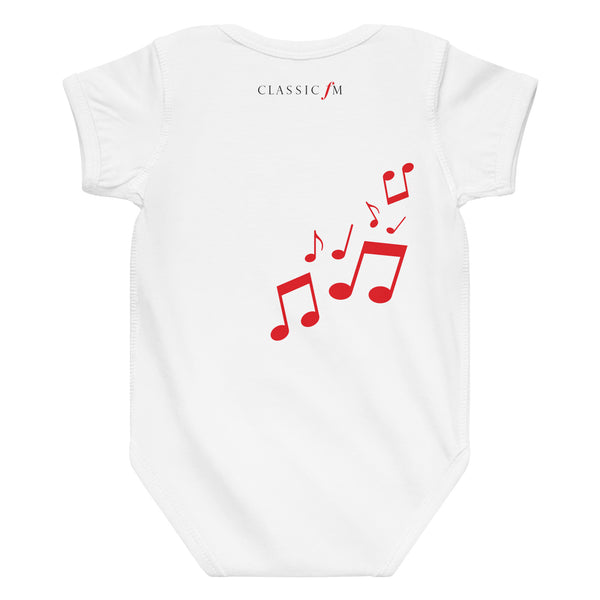 Classic FM "Handel with care" White Baby Bodysuit - Global Store
